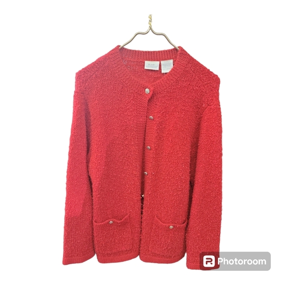 Blair Boutique | Sweaters | Vintage Blair Boutique Red Buttonup Sweater ...
